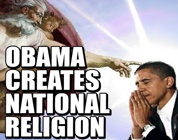 OBAMA CREATES NATIONAL RELIGION - Weekly World News