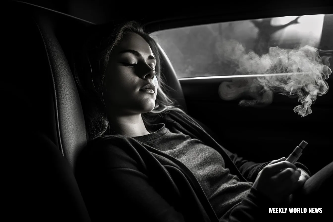MILLENNIAL SPILLS VAPE JUICE IN UBER - Weekly World News